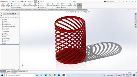 Solidworks Tutorial Pen Holder Design Youtube