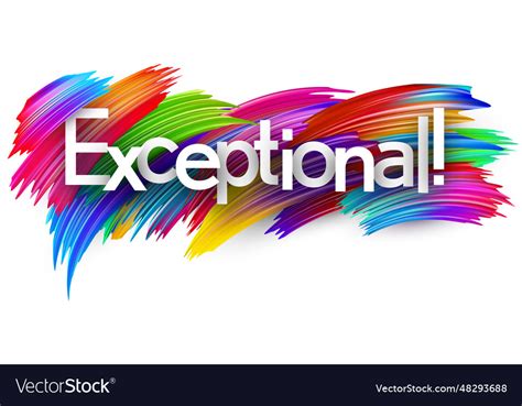 Exceptional Paper Word Sign With Colorful Vector Image