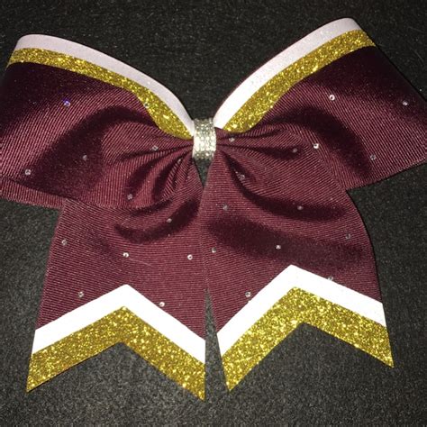 Maroon Cheer Bows Etsy