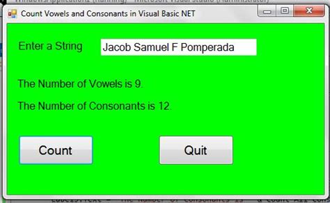 Free Programming Source Codes And Computer Programming Tutorials Consonants And Vowels In