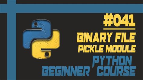 Binary File Handling Using Pickle Module In Python In Hindi Youtube