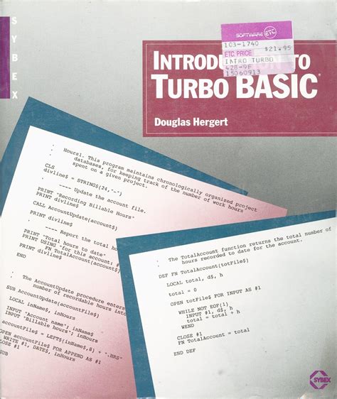 Introduction To Turbo Basic Uk Hergert Douglas