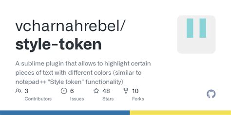 github vcharnahrebel style token a sublime plugin that allows to