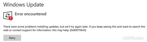 Fix Kb5034441 Update Fails To Install With 0x80070643 Error In Windows 10 11 Askvg