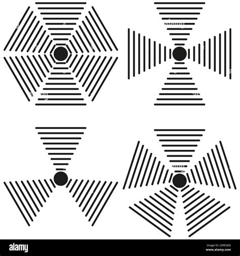 Geometric Abstract Shapes Modern Line Patterns Black And White Vector