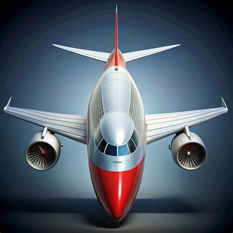 Modern Design Of Airplane Premium Ai Generated Image
