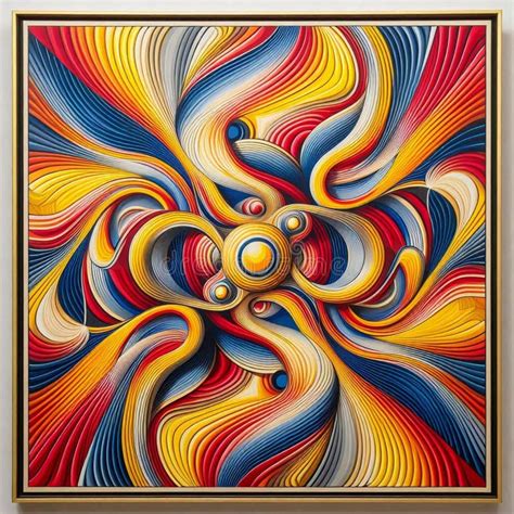 Abstract Art Using Visual Language Of Shape Form Color And Line To Create A Imaginative