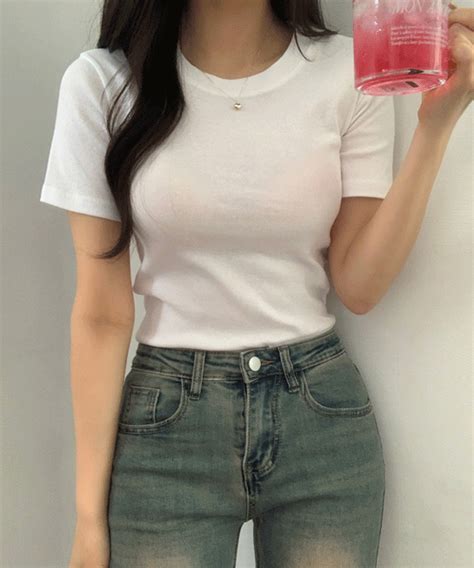 라뷰마켓 팔뚝살 커버 아리 라운드넥 면 기본핏 반팔티 8color 면티면반팔티라운드넥면티기본면티기본핏면티