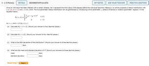 Solved 3 3 Points DETAILS DEVORESTAT9 4 5 074 MY NOTES Chegg Com