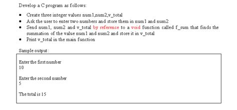Solved Answer In C Code Please Please Do Exactly What The