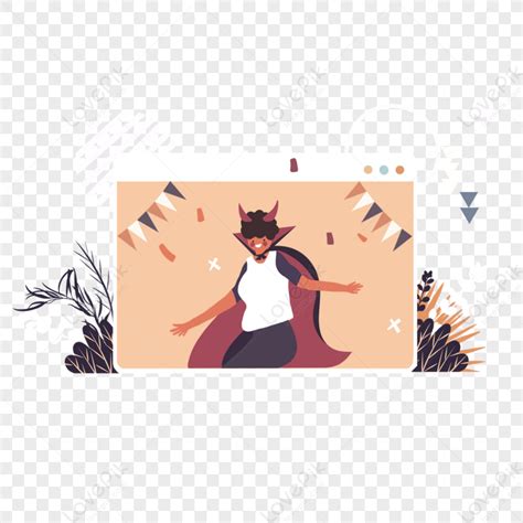 할로윈 일러스트 캐릭터 해피 라이브망토배너기하 Png 일러스트 무료 다운로드 Lovepik