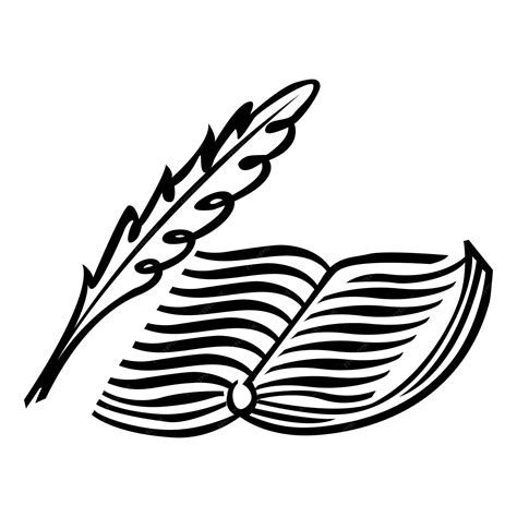 Premium Vector Realistic Feather And Book White Background