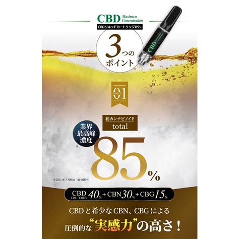 Cbd Cbn Cbg リキッド カートリッジ スターターセット 高濃度 85％ 内容量 1ml Cannacreate ブロードスペクトラム