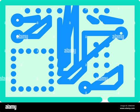 Pcb Board Electronic Component Color Icon Vector Illustration Stock Vector Image And Art Alamy