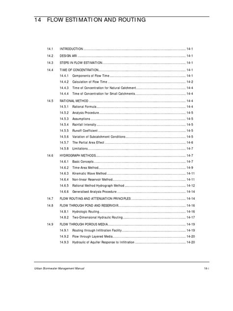 ch 14 flow estimation and routing pdf surface runoff drainage basin