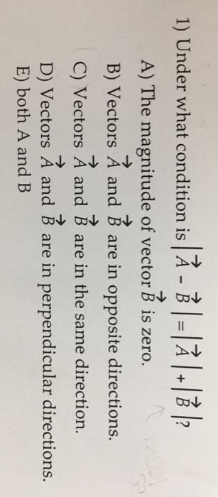 solved under what condition is a vector b vector a