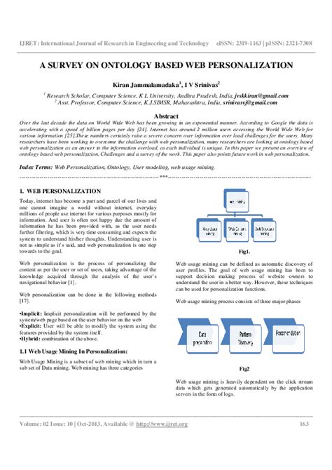 Pdf A Survey On Ontology Based Web Personalization