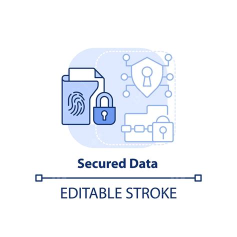 secured data light blue concept icon security modern symbol vector