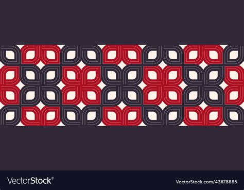 Geometric Seamless Pattern Trendy Vintage Tiling Vector Image