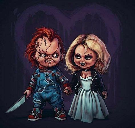 Chucky And Tiffany Drawing