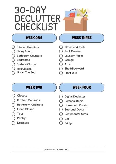 30 Day Declutter Challenge Shannon Torrens