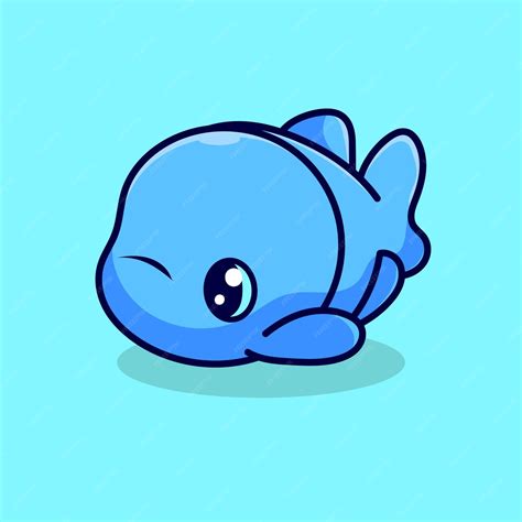 Premium Vector Fish Cartoon Mascot Vector Design Flat Cute Smile