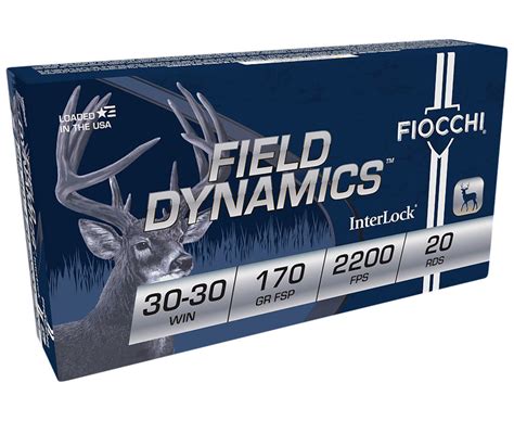 Fiocchi 3030c Field Dynamics Interlock 30 30 Win 170 Gr Flat Soft Poin
