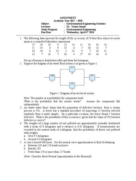 Statistic Final Assignment Pdf Experiment Normal Distribution