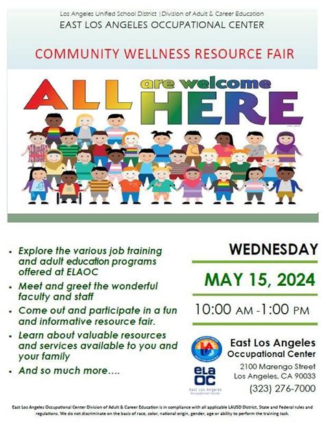 Elaoc Community Wellness Resource Fair May 15 2024 East Los Angeles