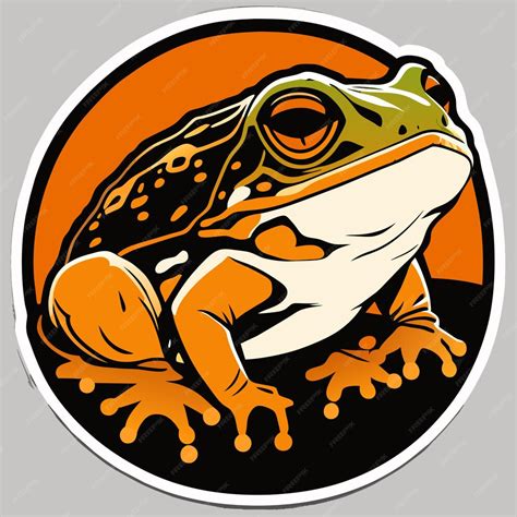 Premium Vector American Toad Sticker Illustration