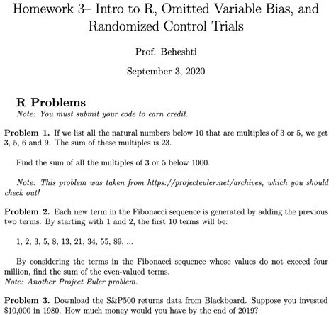Solved Homework 3 Intro To R Omitted Variable Bias And