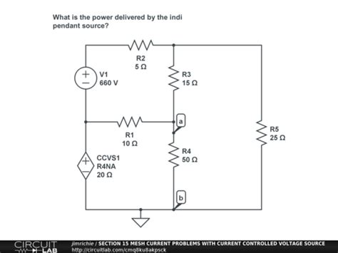 Section 15 Mesh Current Problems With Current Controlled Voltage Source