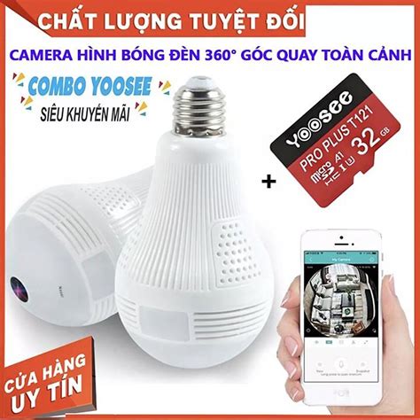 Thương Hiệu Yoosee Camera Yoosee Wifi Tích Hợp Bóng Đèn Led Sáng Quan Sát Toàn Cảnh 360° Không