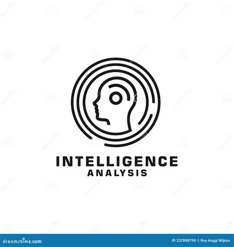 Intelligence Analysis Logo Design Template Idea Stock Vector