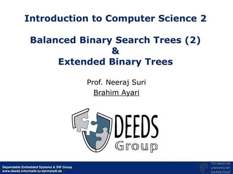 PPT Introduction To Computer Science Balanced Binary Search Trees Extended Binary