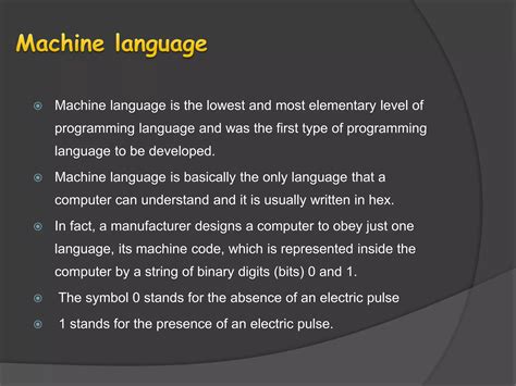 features of machine language assembly language high level language