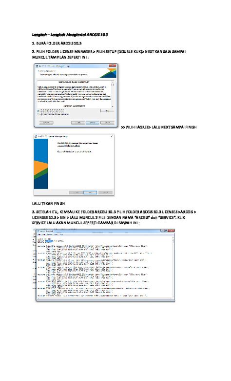 Langkah Langkah Instal Arcgis 103 Pdfcoffeecom