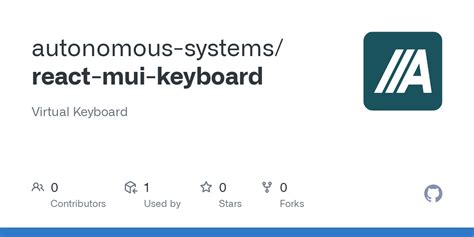 Github Autonomous Systemsreact Mui Keyboard Virtual Keyboard