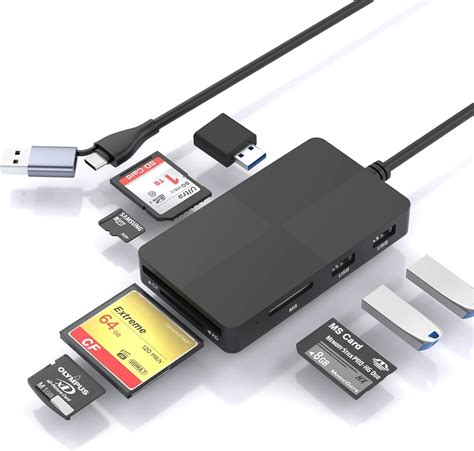 Usb C Usb3 0 Multi Card Reader Hub Sd Xd Tf Cf Ms Card