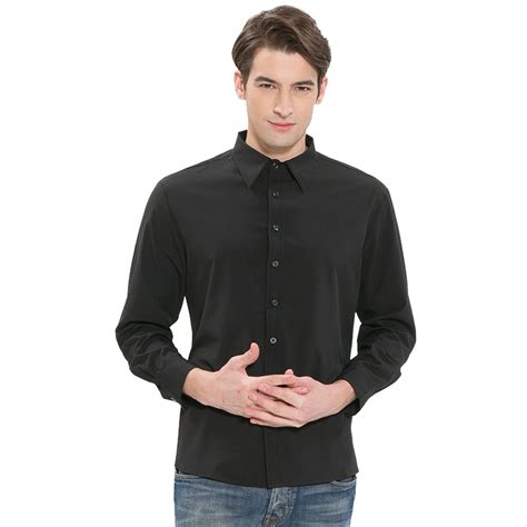 Y102tl 블랙 검정 남성 긴팔 단색 셔츠 와이셔츠 1673929723 티마스터