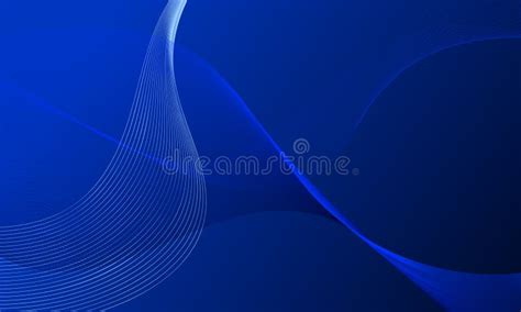Blue Lines Wave Curves Smooth Gradient Abstract Background Stock Illustration Illustration Of