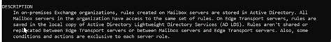 unable to create transport rule on edge server microsoft qanda