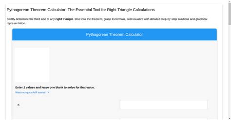 Pythagorean Theorem Calculator The Essential Tool For Right Triangle Calculations