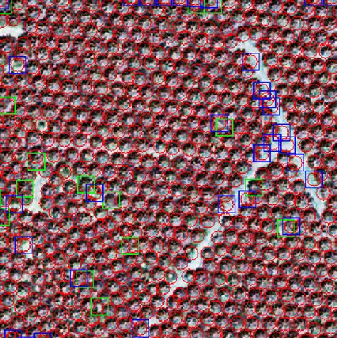 detection image of each method for region 3 extracted area