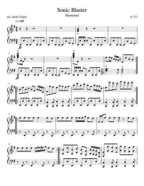 Sonic Blaster Trimmed Sheet Music For Piano Download Free In Pdf Or