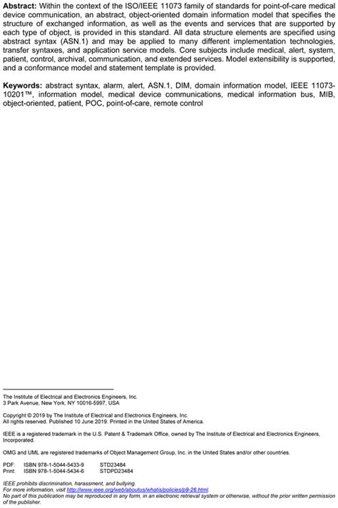 ISO IEEE En Health Informatics Device Interoperability Part Point