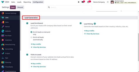 Settings In Odoo 17 Crm Odoo V17 Enterprise Edition Book
