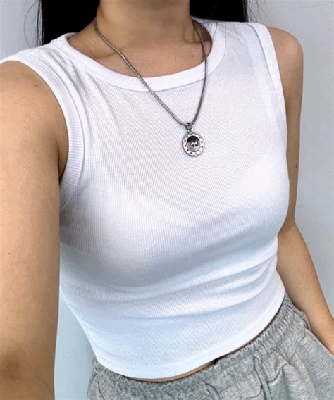 [1 1할인🖤] 부유방커버 쫀쫀 스판 골지 탄탄 세미크롭 크롭 여름 나시 민소매 센트 나시 에이블리