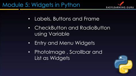Python GUI Course Summary Modules PPTX