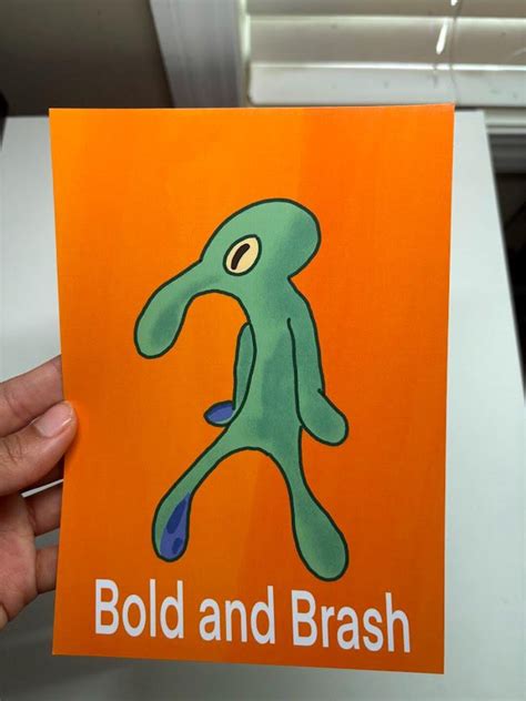 Bold And Brash Spongebob Squidward Art Print Etsy